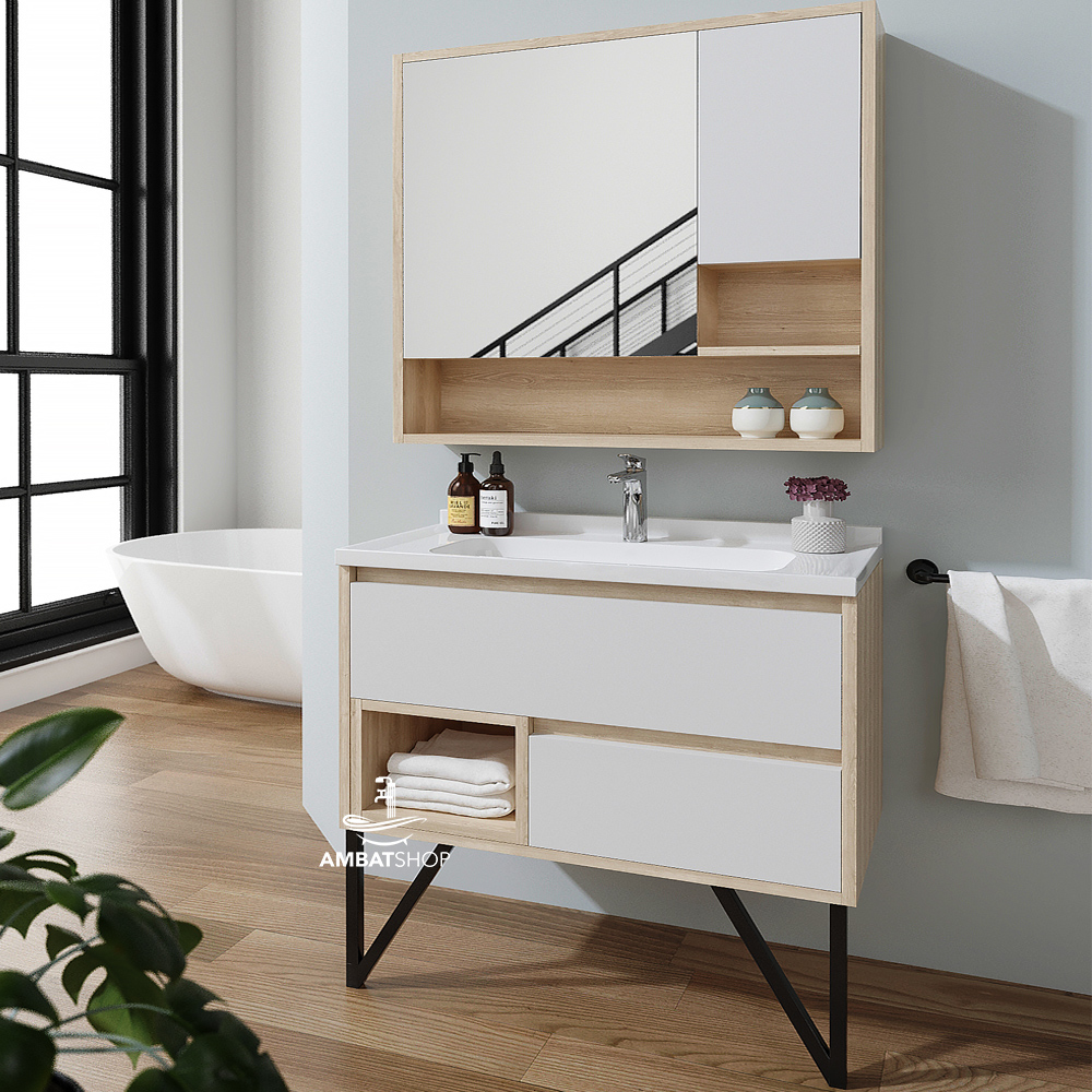 ארון אמבטיה תלוי מעוצב מידה 80 | ארונות אמבטיה תלויים | ארונות אמבטיה ...